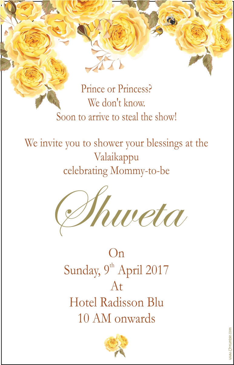 Traditional Seemantham Invitation Template